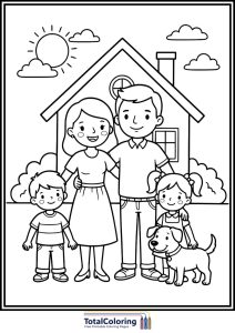 Family coloring pages (Free printable PDF) - TotalColoring.com