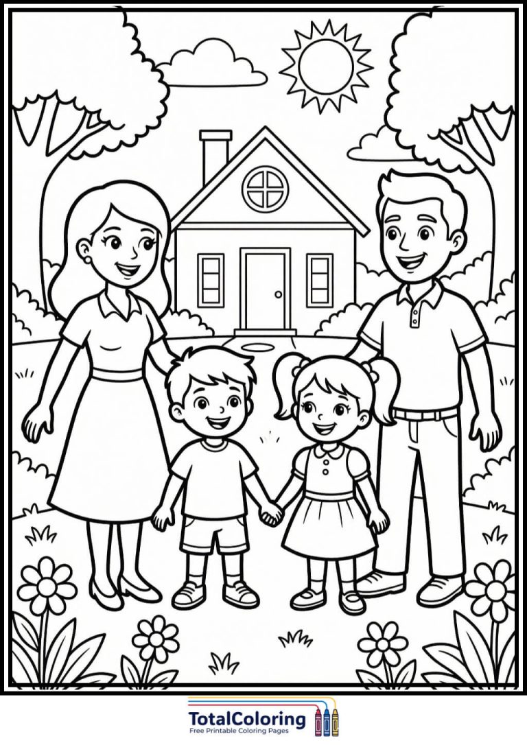 Family coloring pages (Free printable PDF) - TotalColoring.com