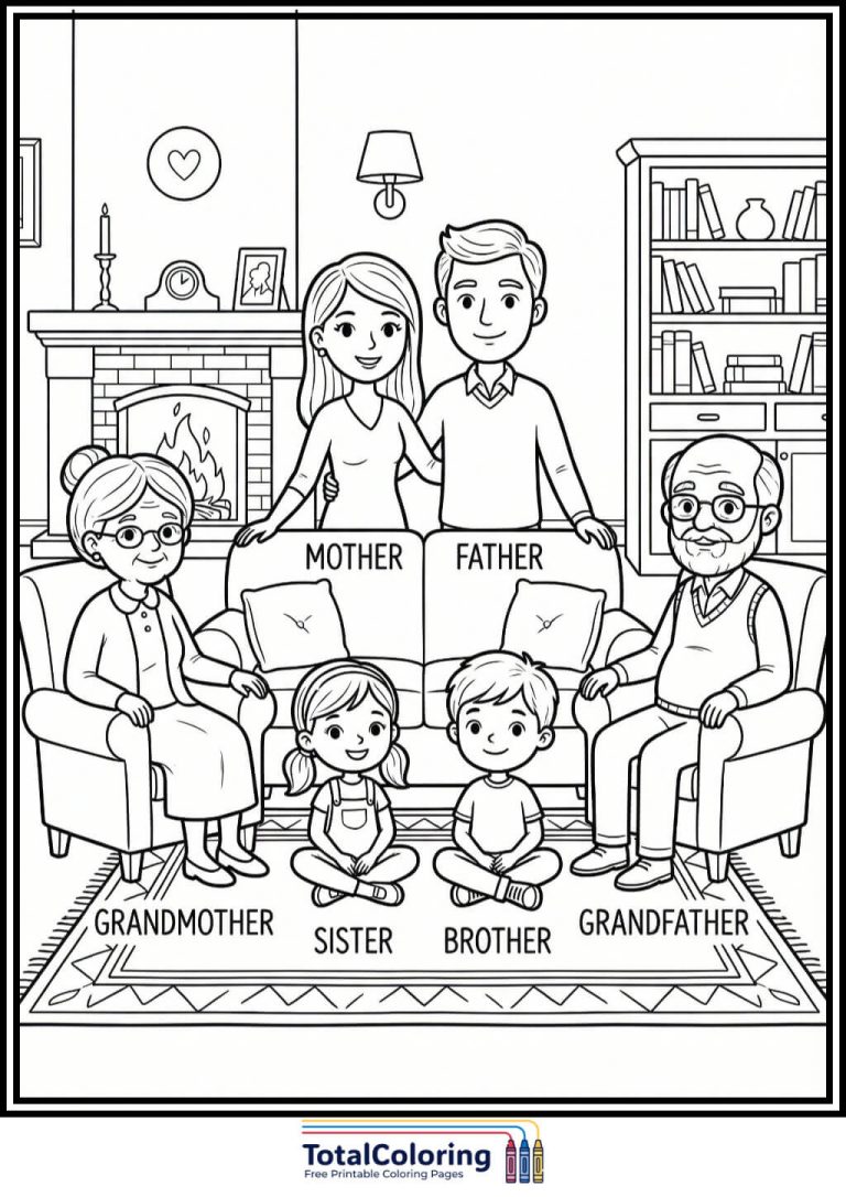 Family coloring pages (Free printable PDF) - TotalColoring.com