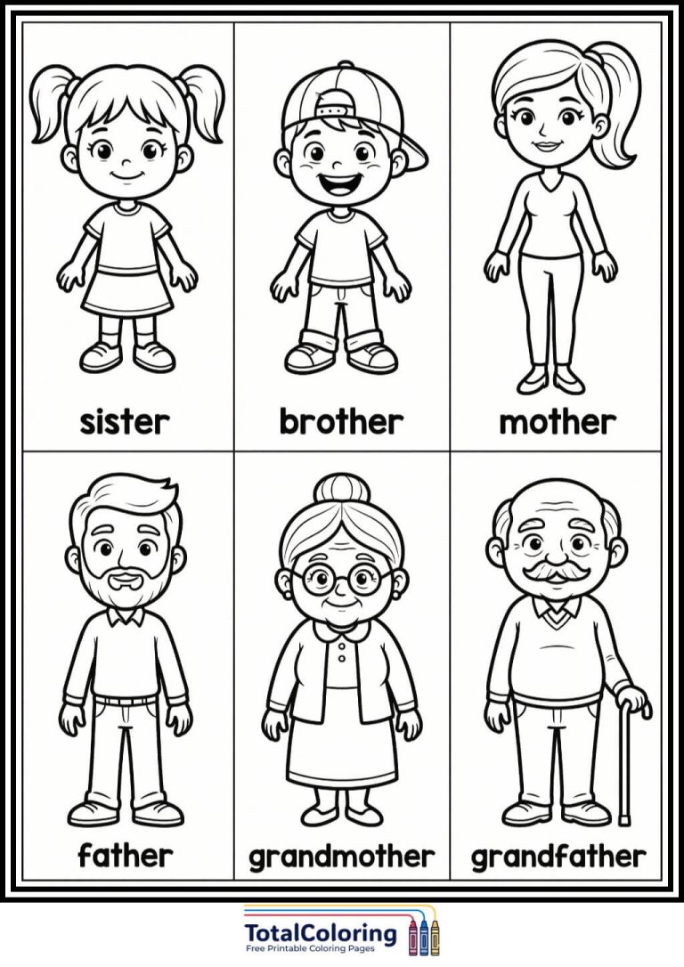 Family coloring pages (Free printable PDF) - TotalColoring.com