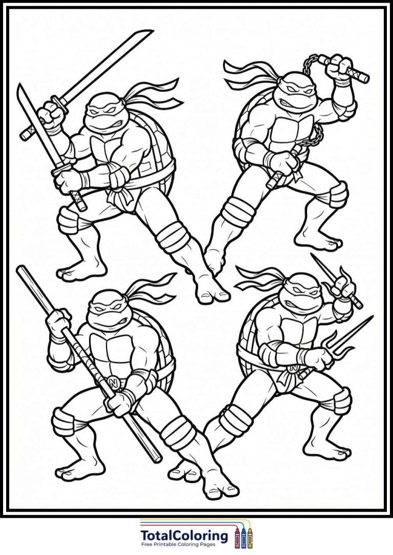 Ninja Turtles coloring pages (Free printable PDF) - TotalColoring.com