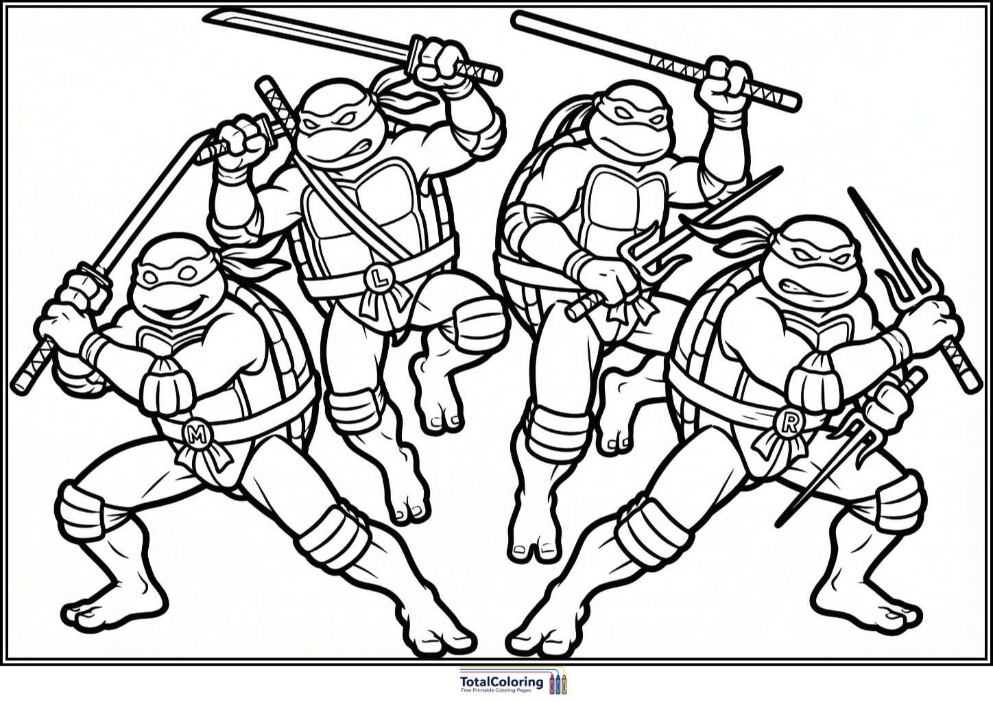 Ninja Turtles coloring pages (Free printable PDF) - TotalColoring.com