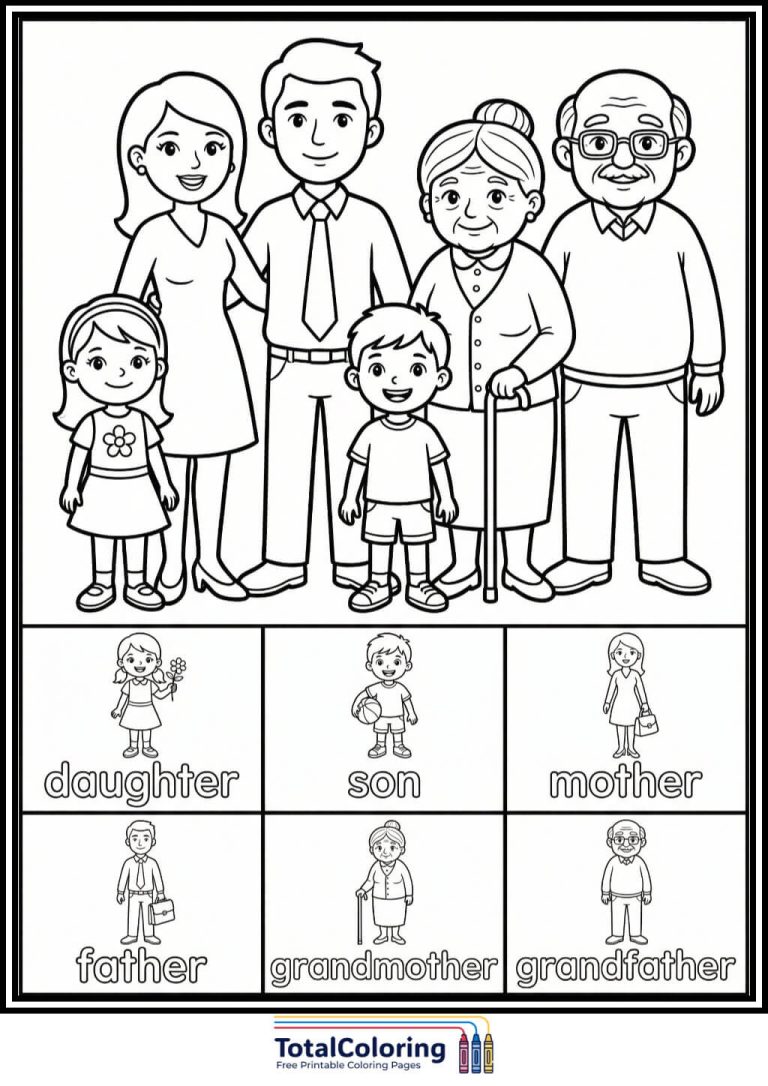 Family coloring pages (Free printable PDF) - TotalColoring.com
