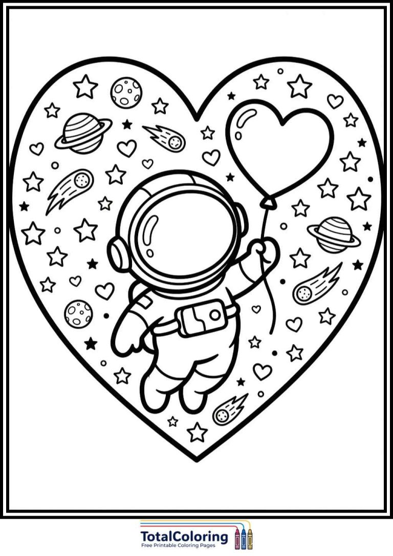 Valentine's Day coloring pages and card (Free printable PDF ...