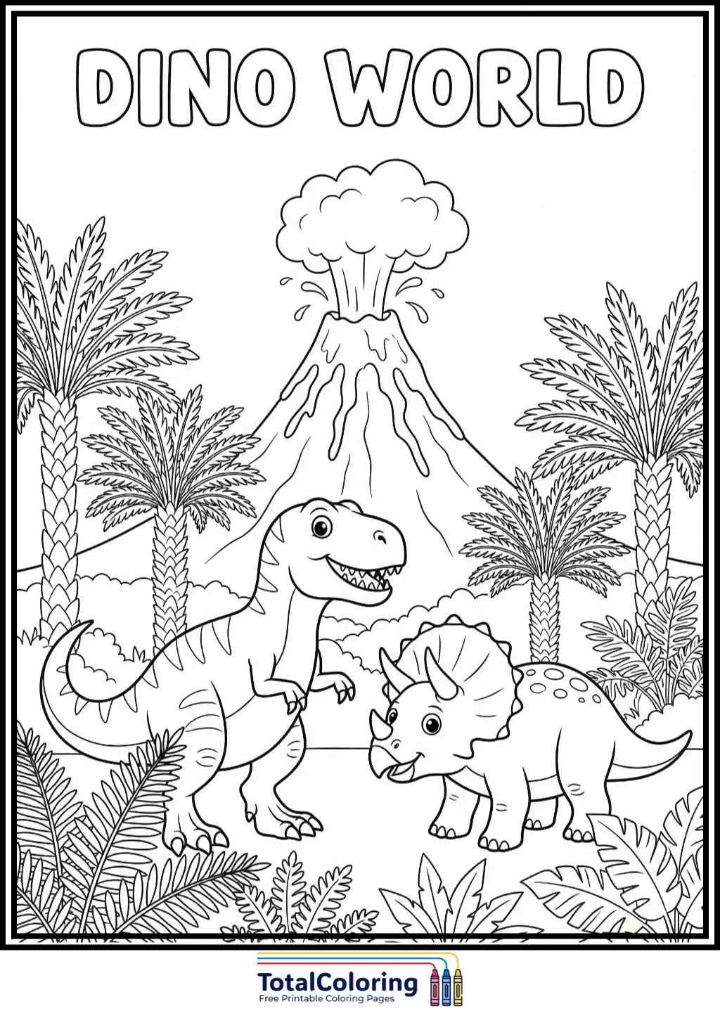 Dinosaur coloring pages (Free printable PDF) - TotalColoring.com