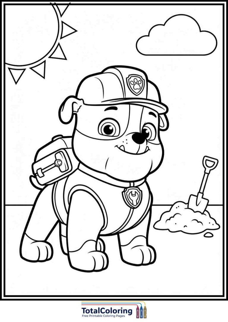 Rubble Paw Patrol coloring pages (Free printable PDF) - TotalColoring.com