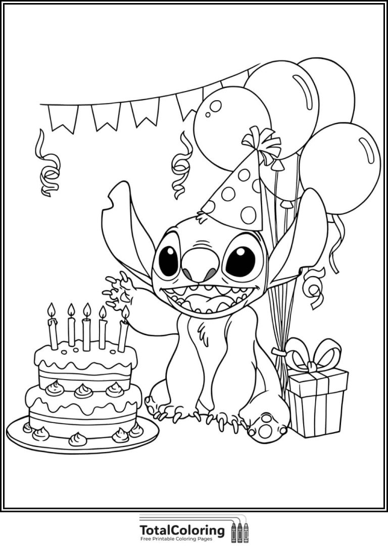 Stitch coloring pages. 16 free printable PDF - TotalColoring.com