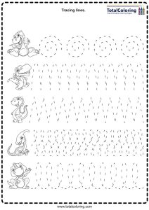 Tracing lines worksheets. Free printable PDF - TotalColoring.com