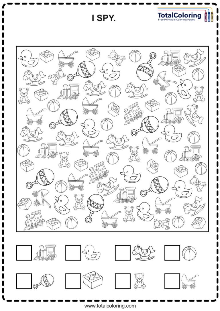 I Spy free printable - TotalColoring.com