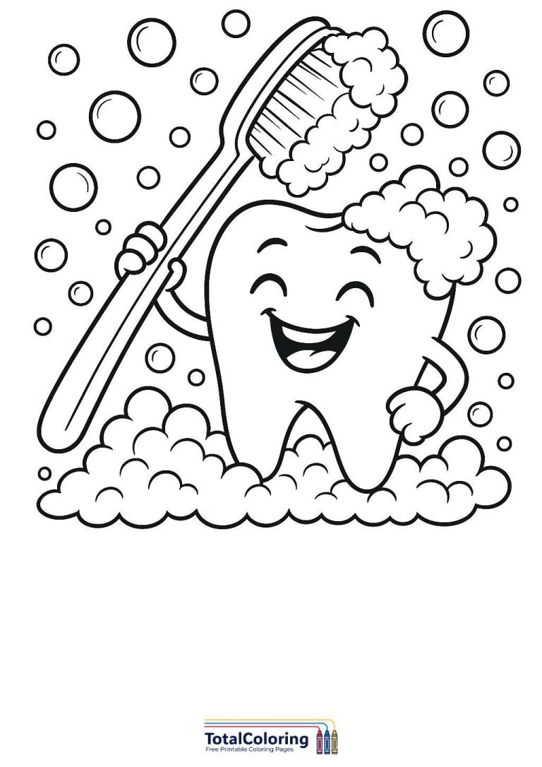 Tooth coloring page. Free printable dentist colouring sheets ...