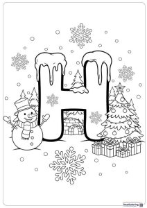 Alphabet winter coloring pages - TotalColoring.com
