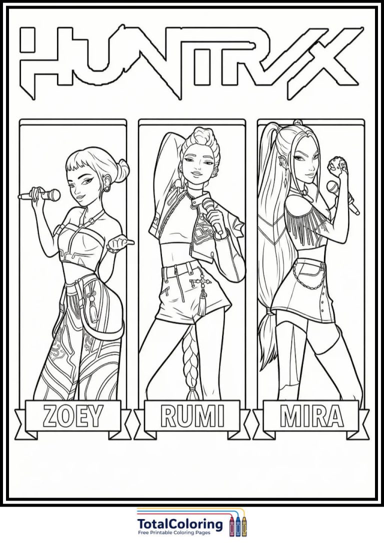 Kpop Demon Hunters coloring pages - TotalColoring.com