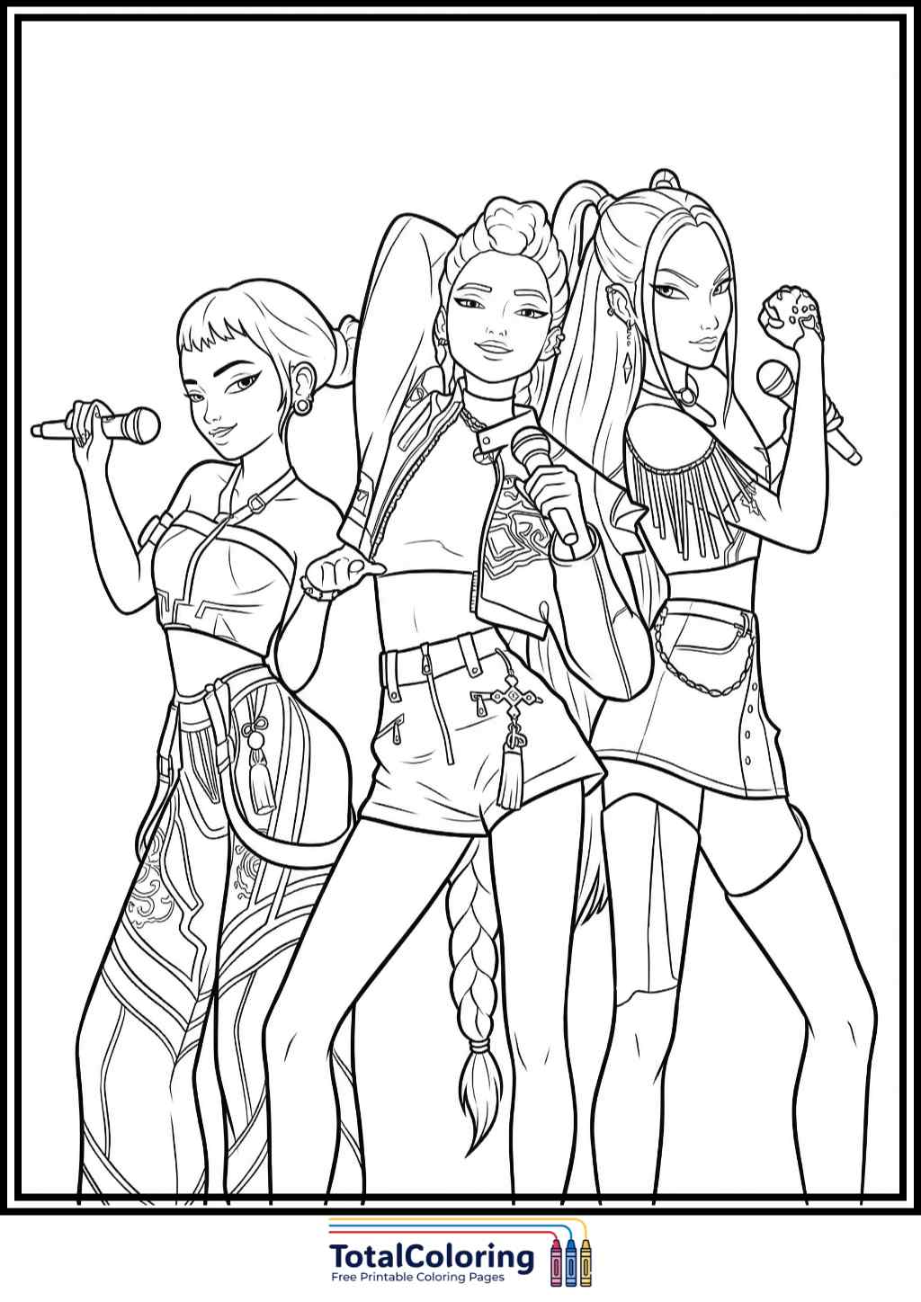 Kpop Demon Hunters coloring pages - TotalColoring.com