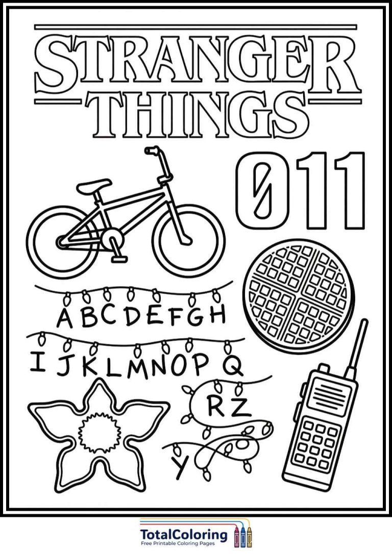 Stranger Things coloring pages. 10+ printables PDF - TotalColoring.com