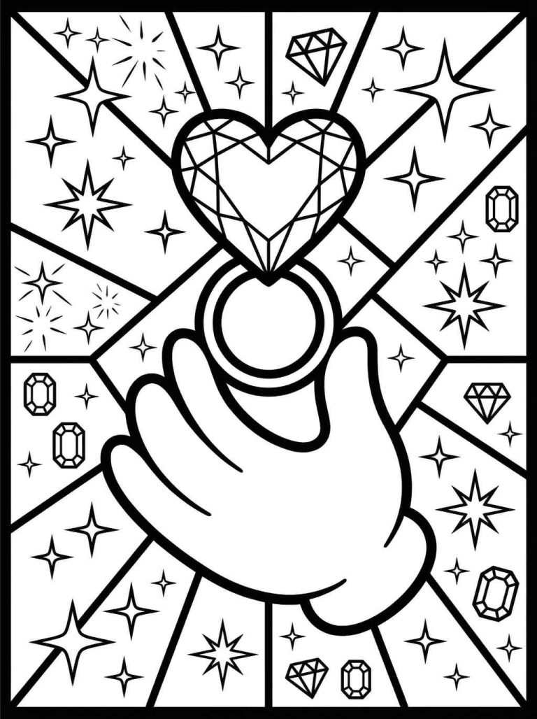 Free printable Valentines Day pop art coloring pages - TotalColoring.com