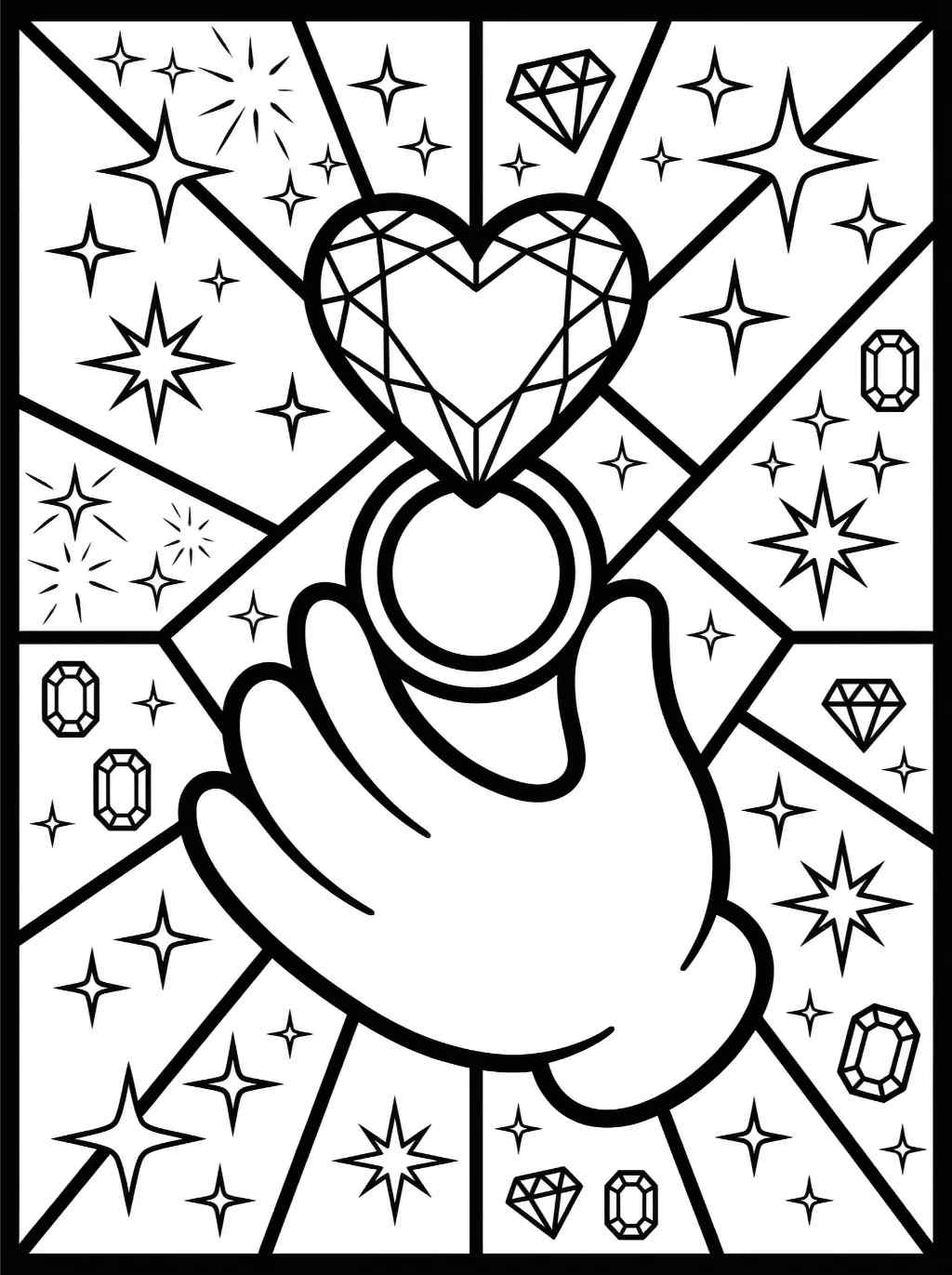 Free printable Valentines Day pop art coloring pages - TotalColoring.com